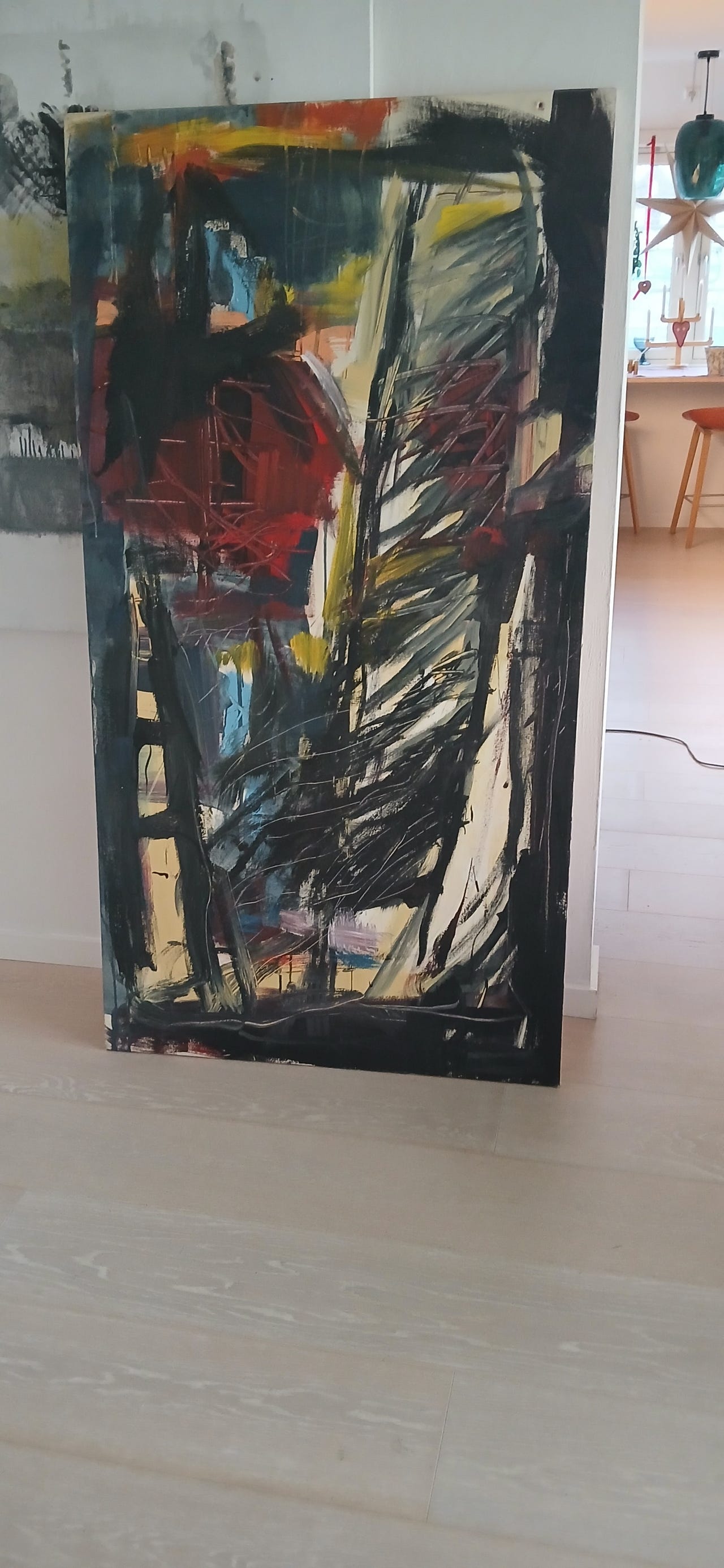 Stort abstrakt maleri | FINN-torget