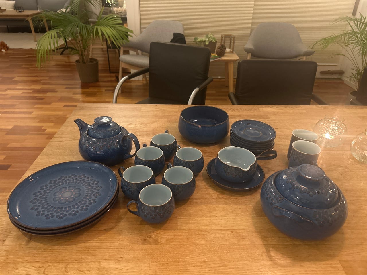 Denby midnight blue service | FINN-torget