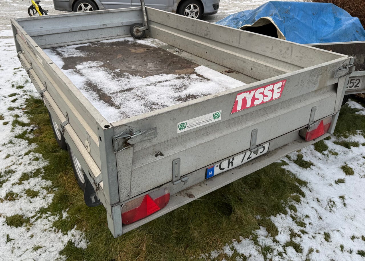 Tysse 1140 Biltilhenger 2000kg | FINN-torget