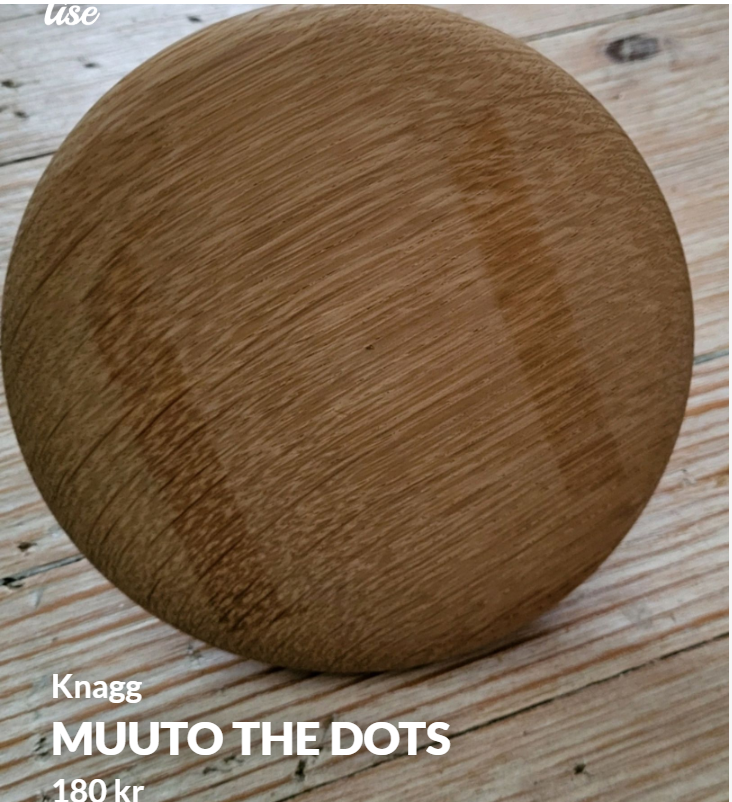 Muuto the Dots knagg, eik, Ø13cm | FINN-torget