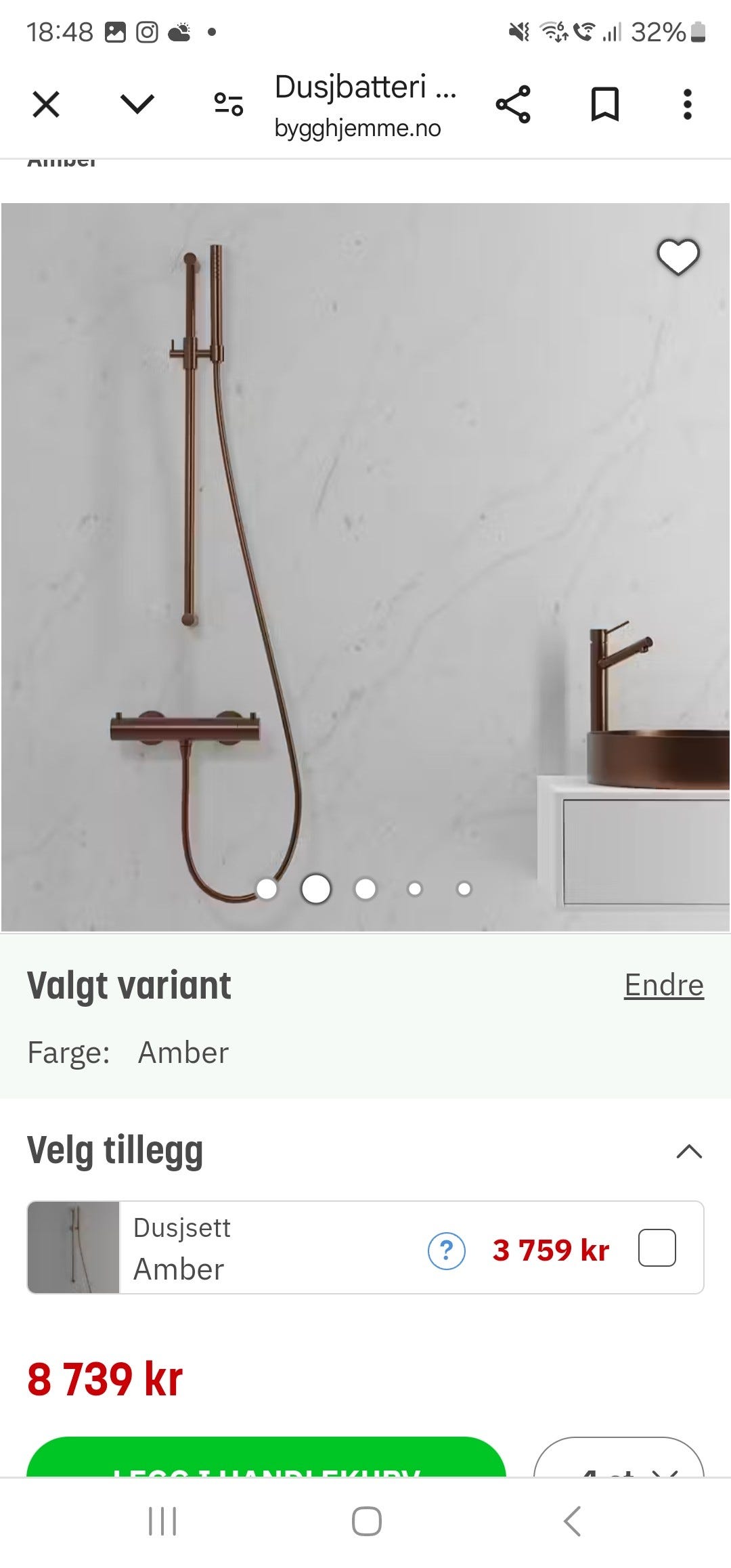 Primy dusj batteri med stang og slange | FINN-torget