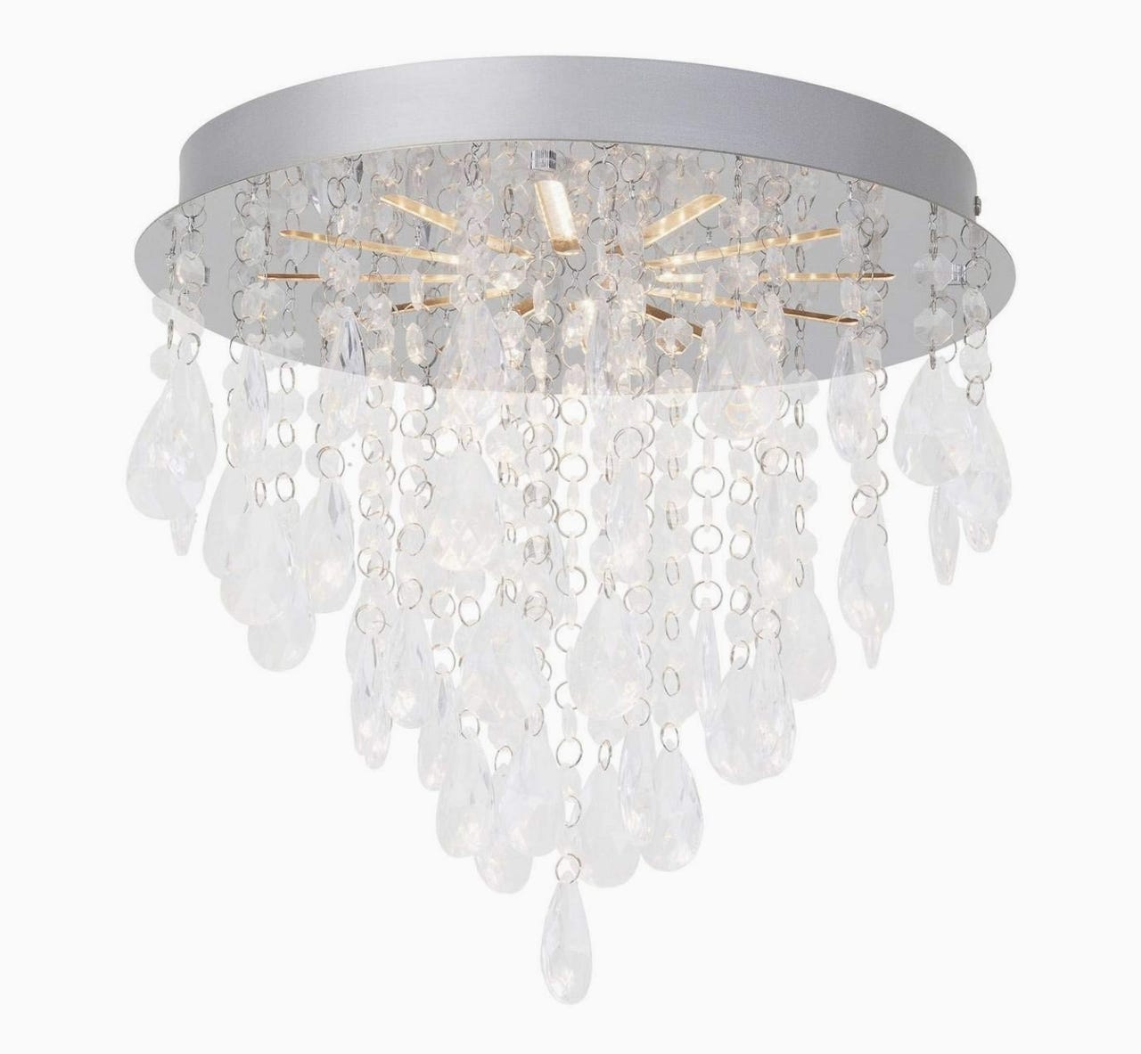 BRILJANT lampe Alica LED Taklys 33cm Krom/Transparent | 1x 15W LED ...