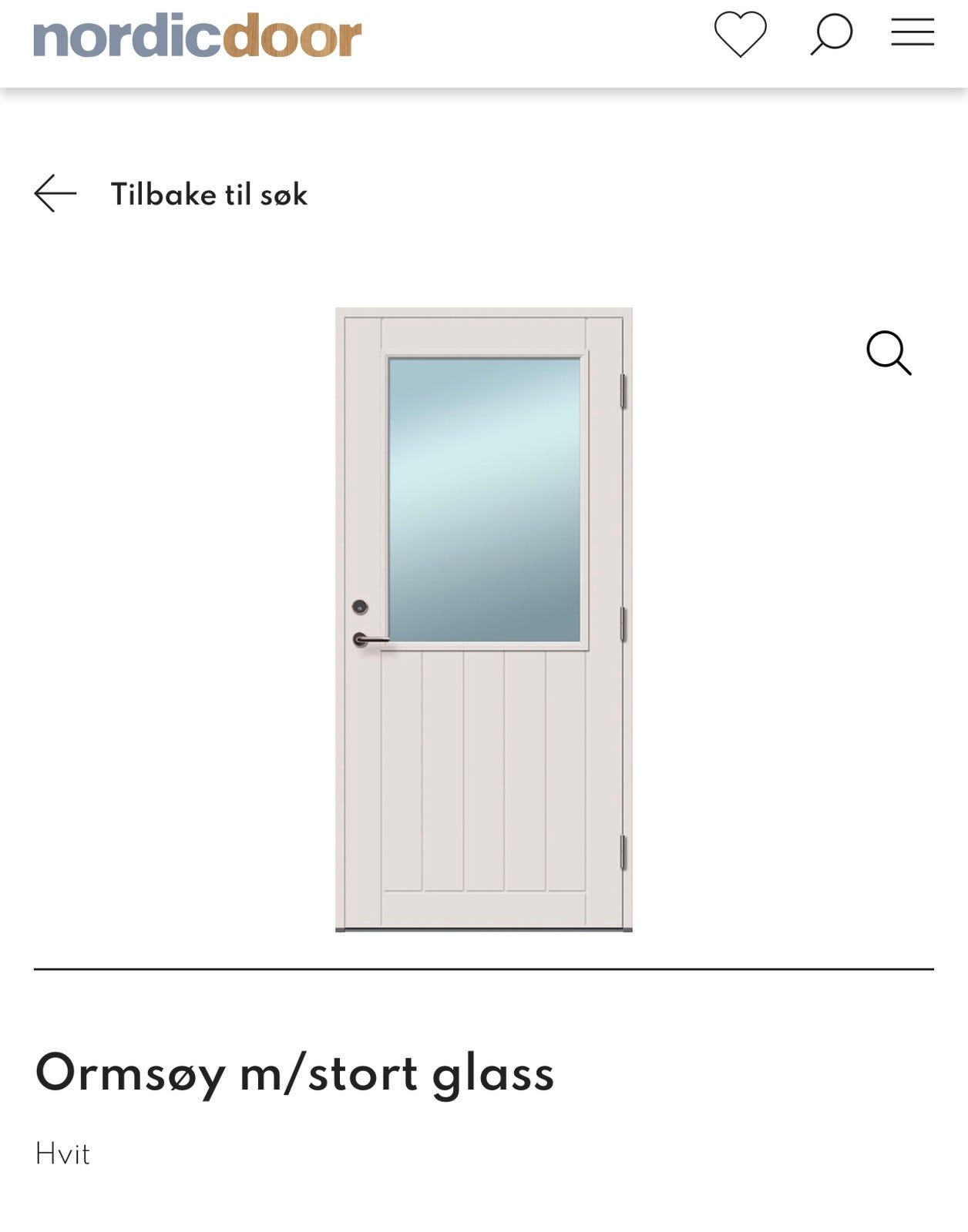 Ormsøy ytterdør med stort glass | FINN-torget