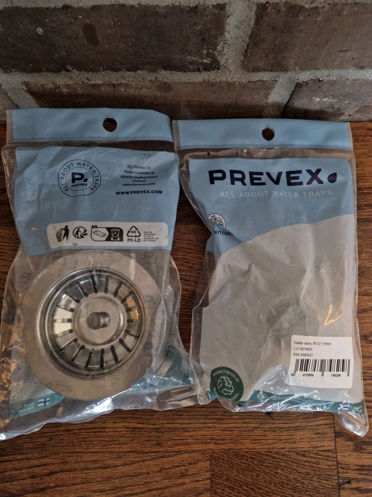 1/2 Prevex kurvventil til kjøkkenvask ø114 mm x 1 1/2" krom | FINN-torget