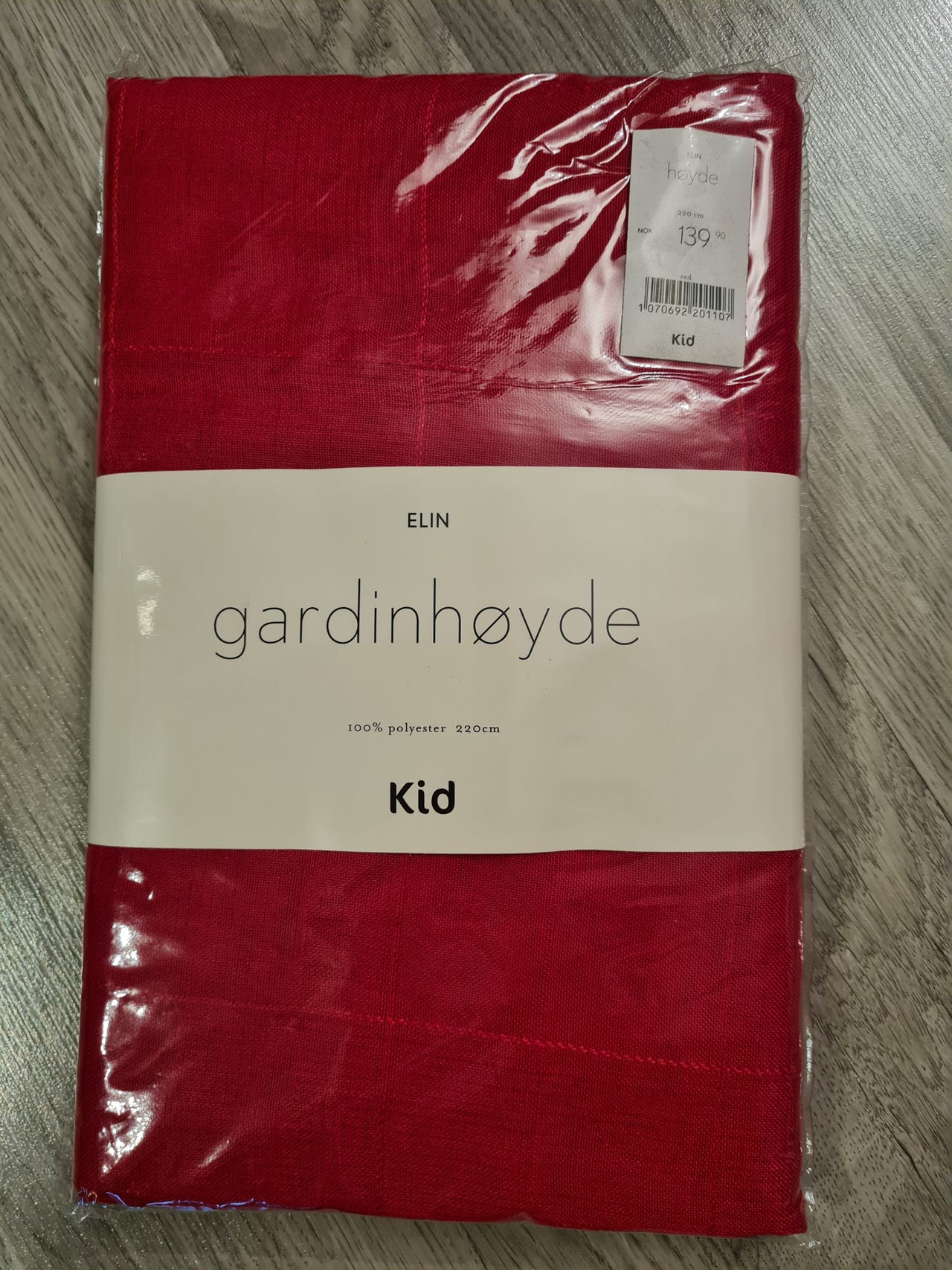 4 røde gardin lengder | FINN-torget