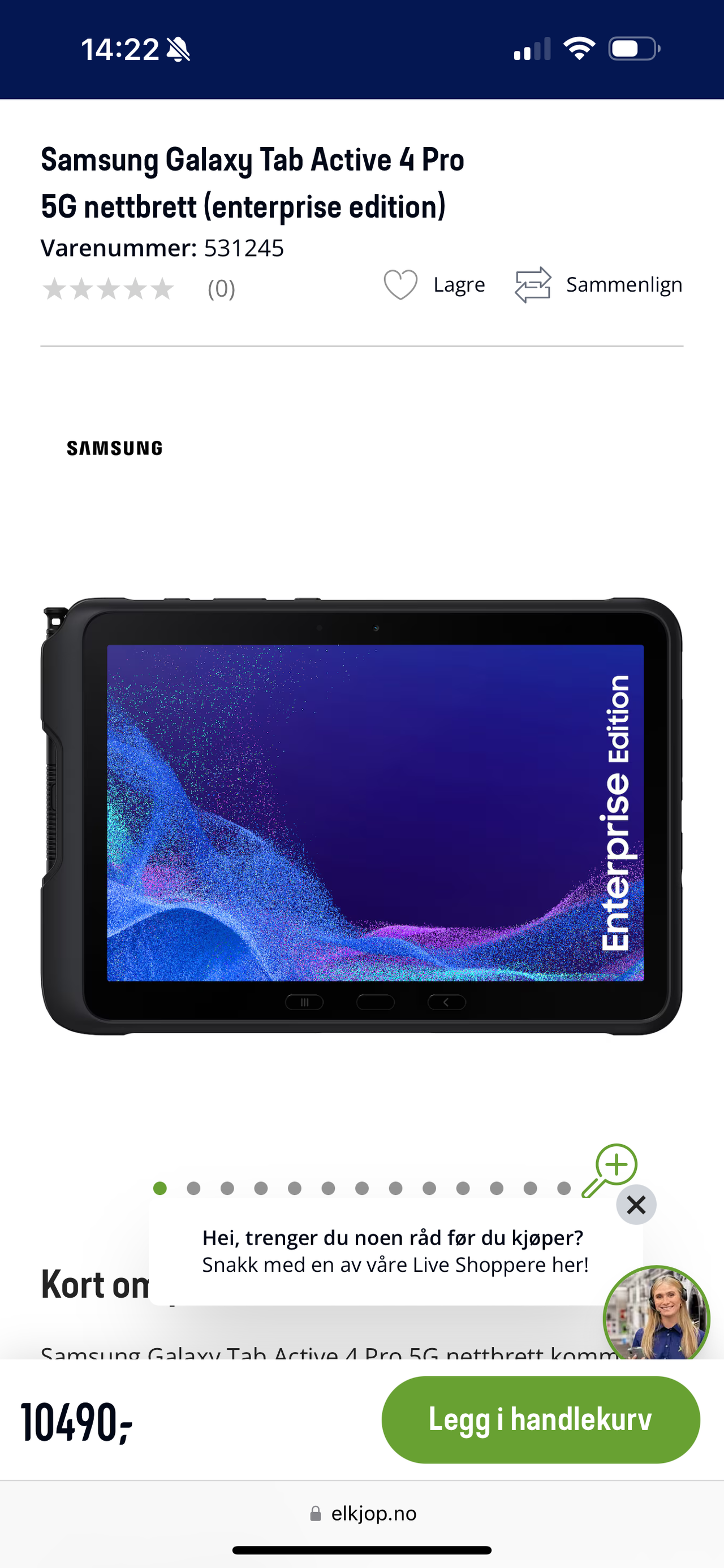 Galaxy tab active pro | FINN-torget