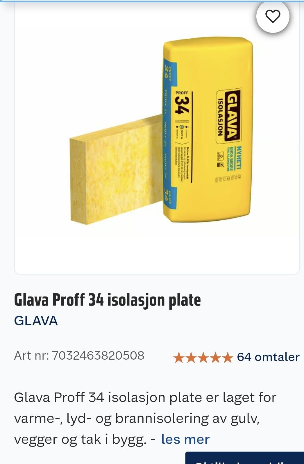 Glava Proff 34 isolasjon | FINN-torget
