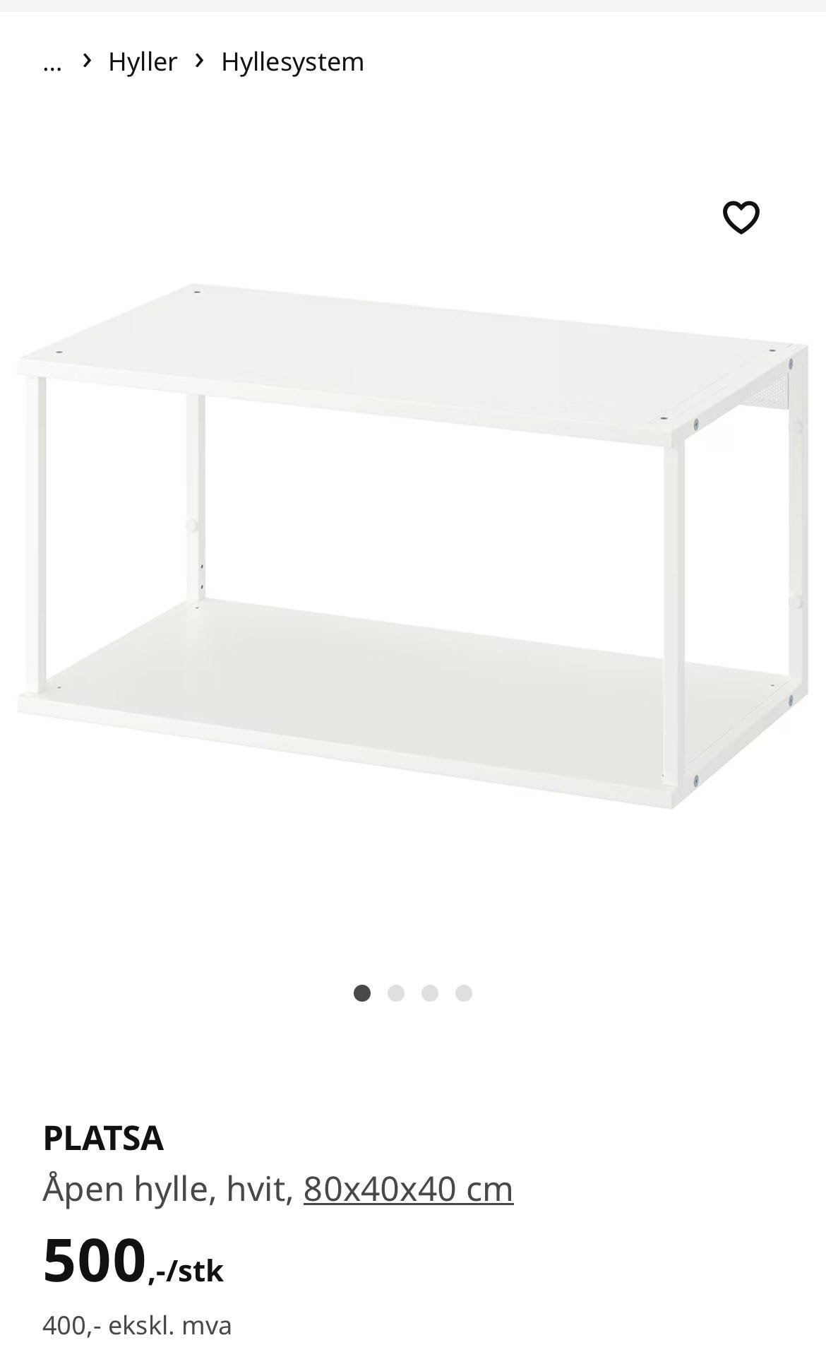 IKEA Plasta hyller 60x40x40 og 80x40x40 | FINN-torget