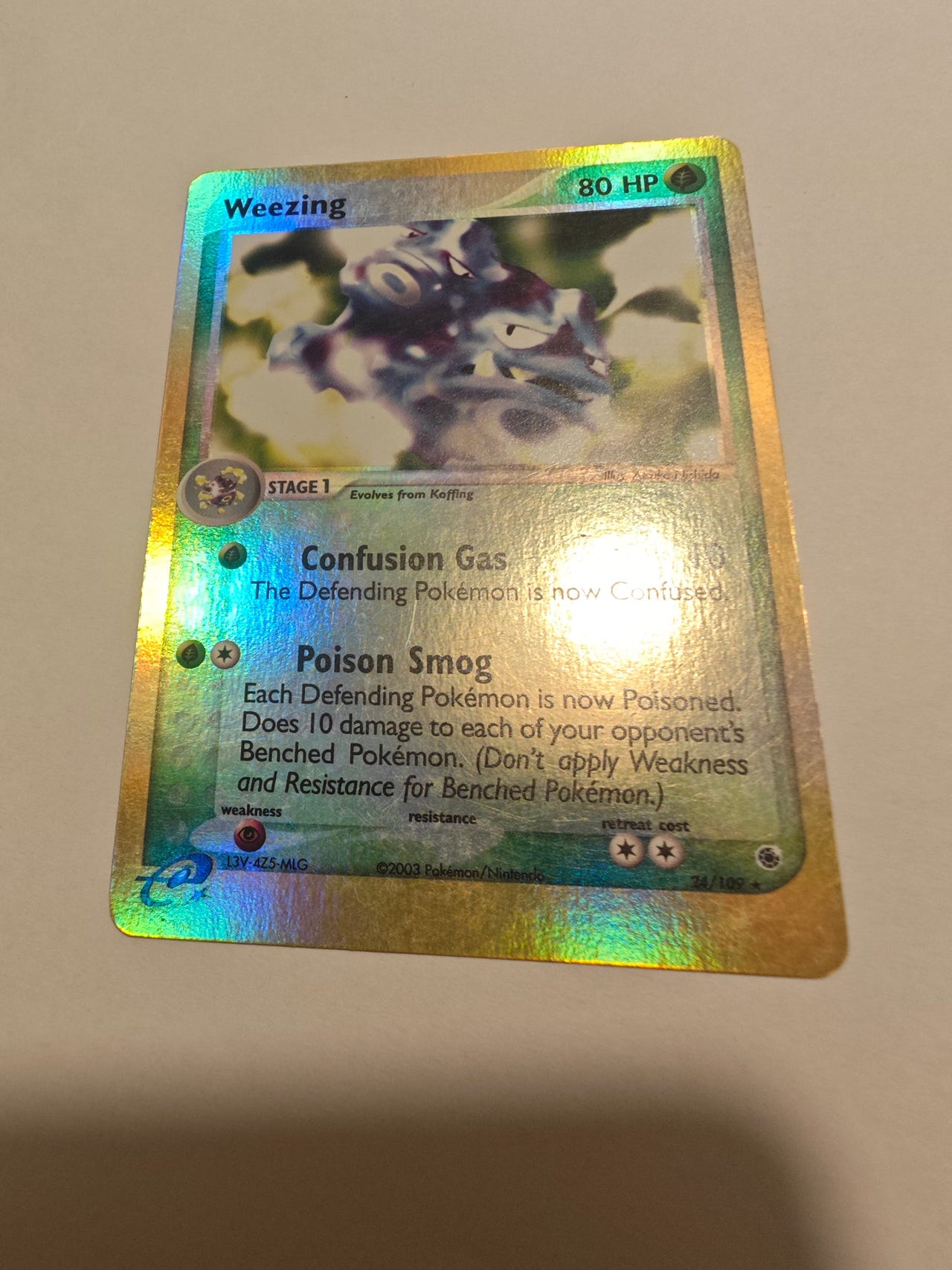 Pokemon kort fra EX Ruby & Sapphire - Weezing (rev.holo) | FINN-torget