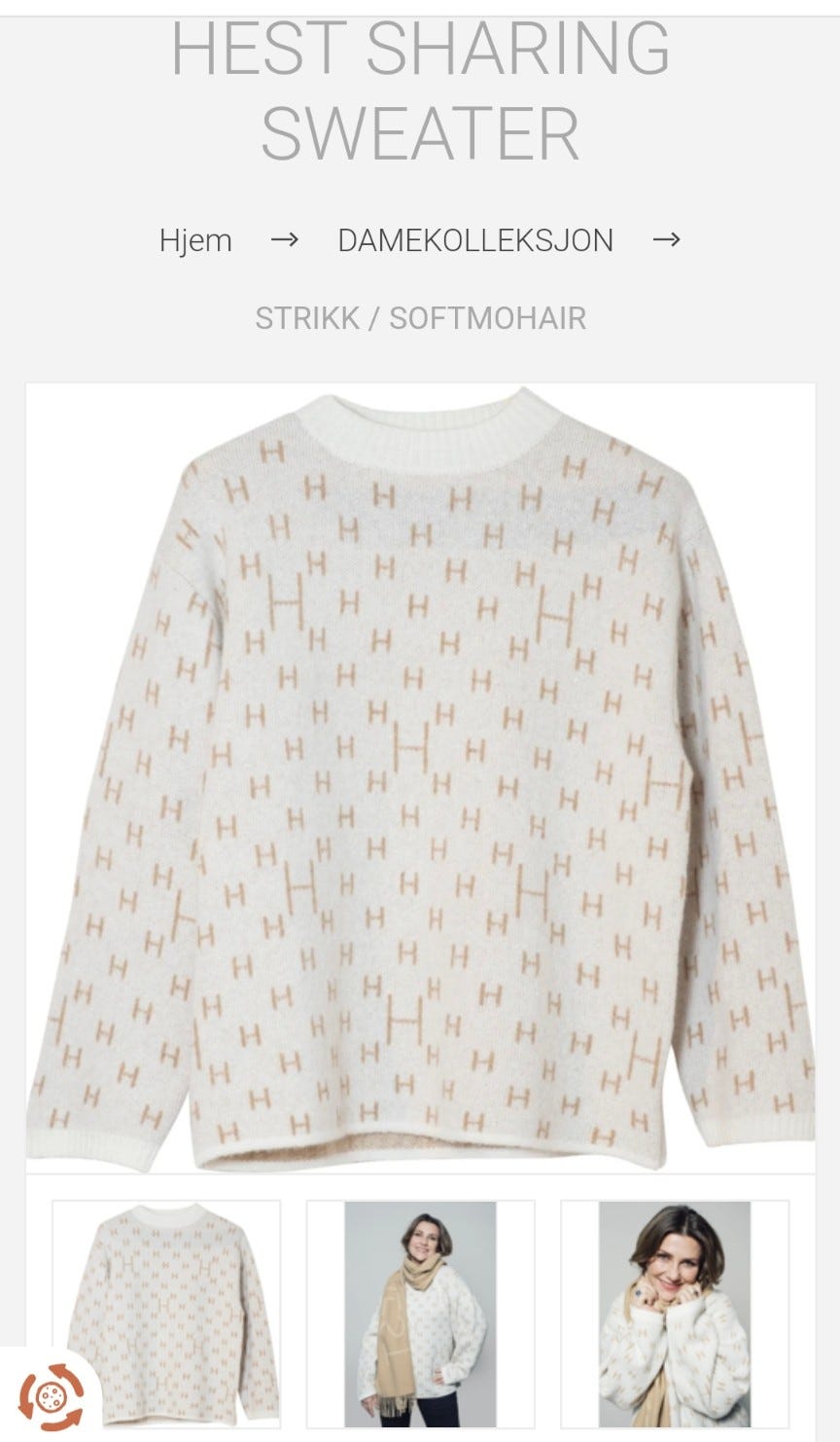 Hèst Sharing genser og Hèst linbluse | FINN-torget