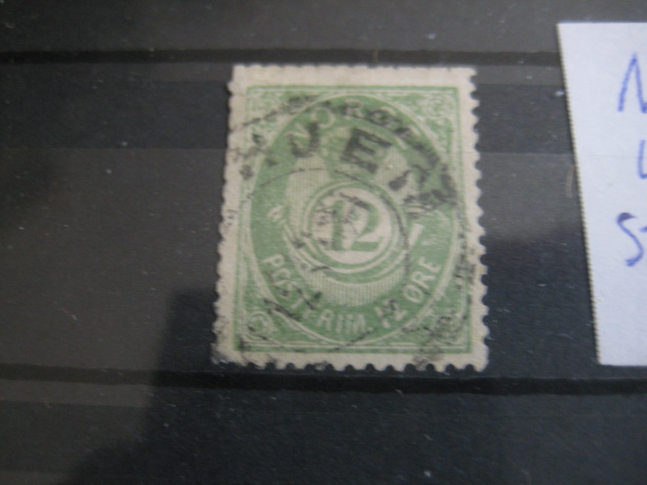 NK 44 12 øre mattgrønn stemplet Throndhjem | FINN-torget