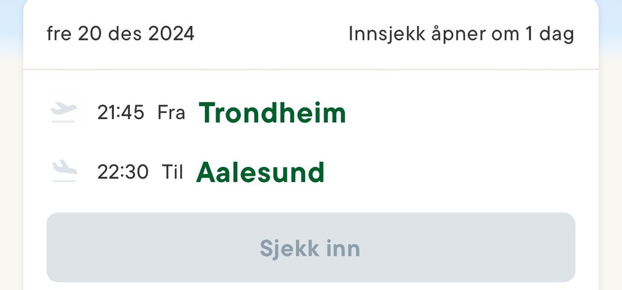 Flybillett 20.des Trondheim - Ålesund | FINN-torget