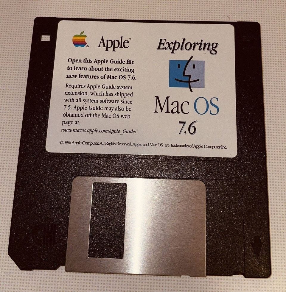 VINTAGE APPLE MACINTOSH 1996 / exploring MacOS 7.6 floppy | FINN-torget