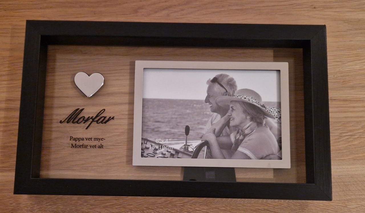 Ramme/ bilde/glass - Morfar | FINN-torget