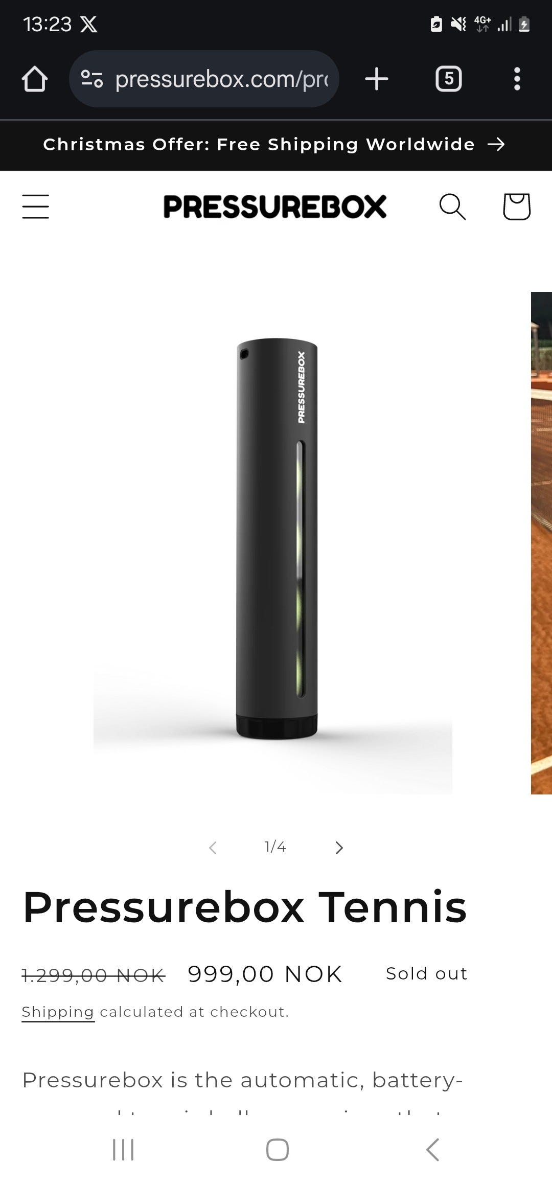 Helt ny Pressurebox -Uåpnet (Tennis/padel) | FINN-torget