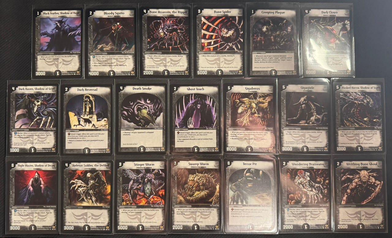 Duel Masters DM01 alle 'Darkness' Commons, Uncommons & Rares (Pack ...