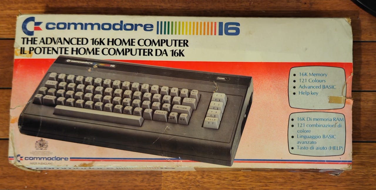 Sjeldenhet: Meget pen Commodore 16 C16 i org. emballasje Commodore ...