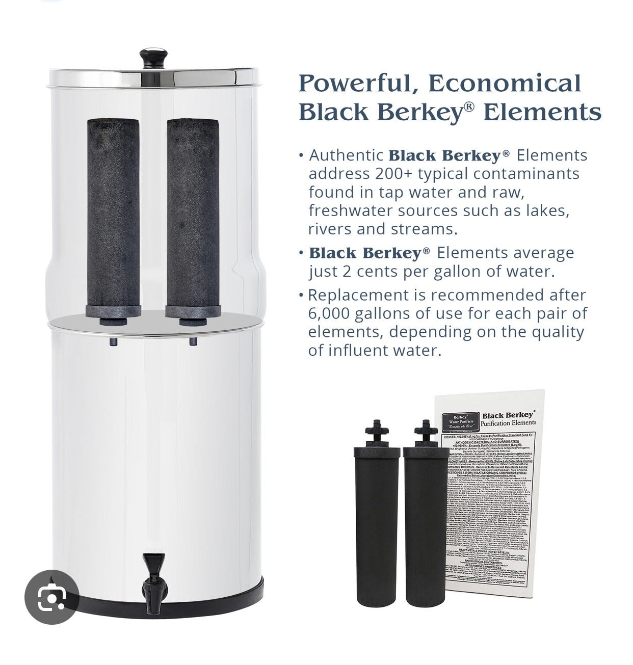 Black Berkey®️ Replacement Filter Elements | FINN-torget