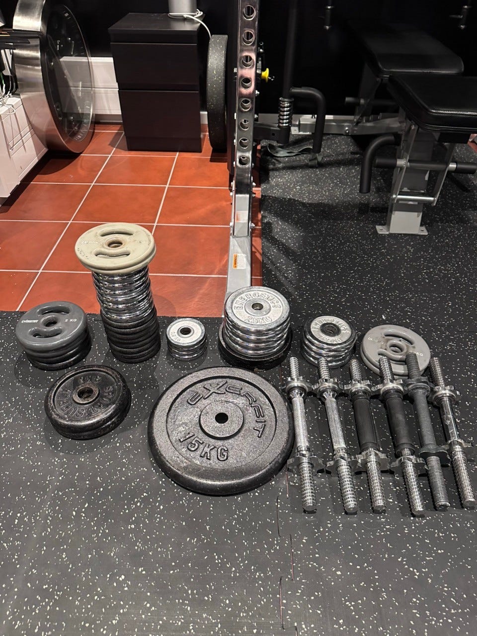 72kg Vektskiver m. 6x handtler | FINN-torget