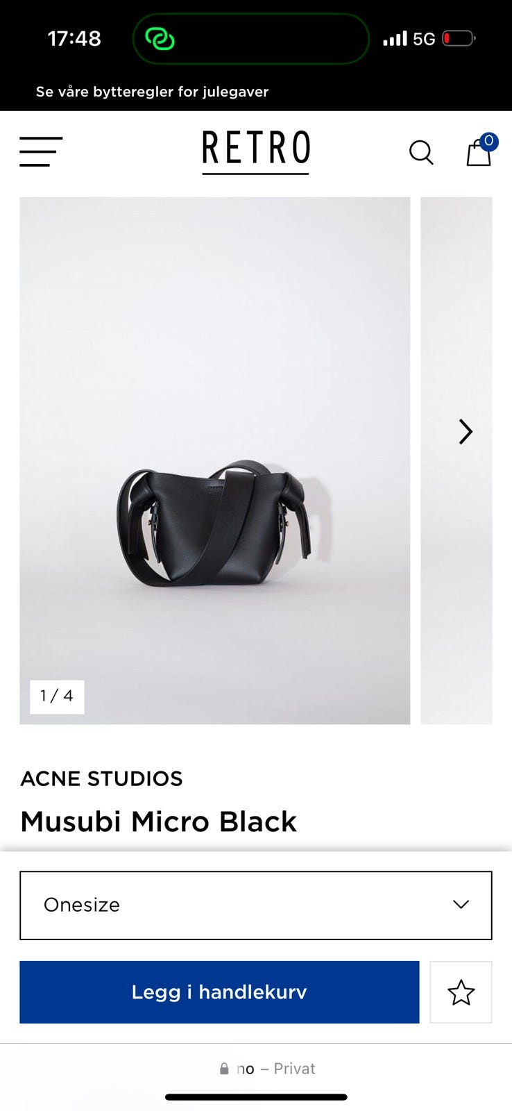 Acne musubi veske Micro | FINN-torget