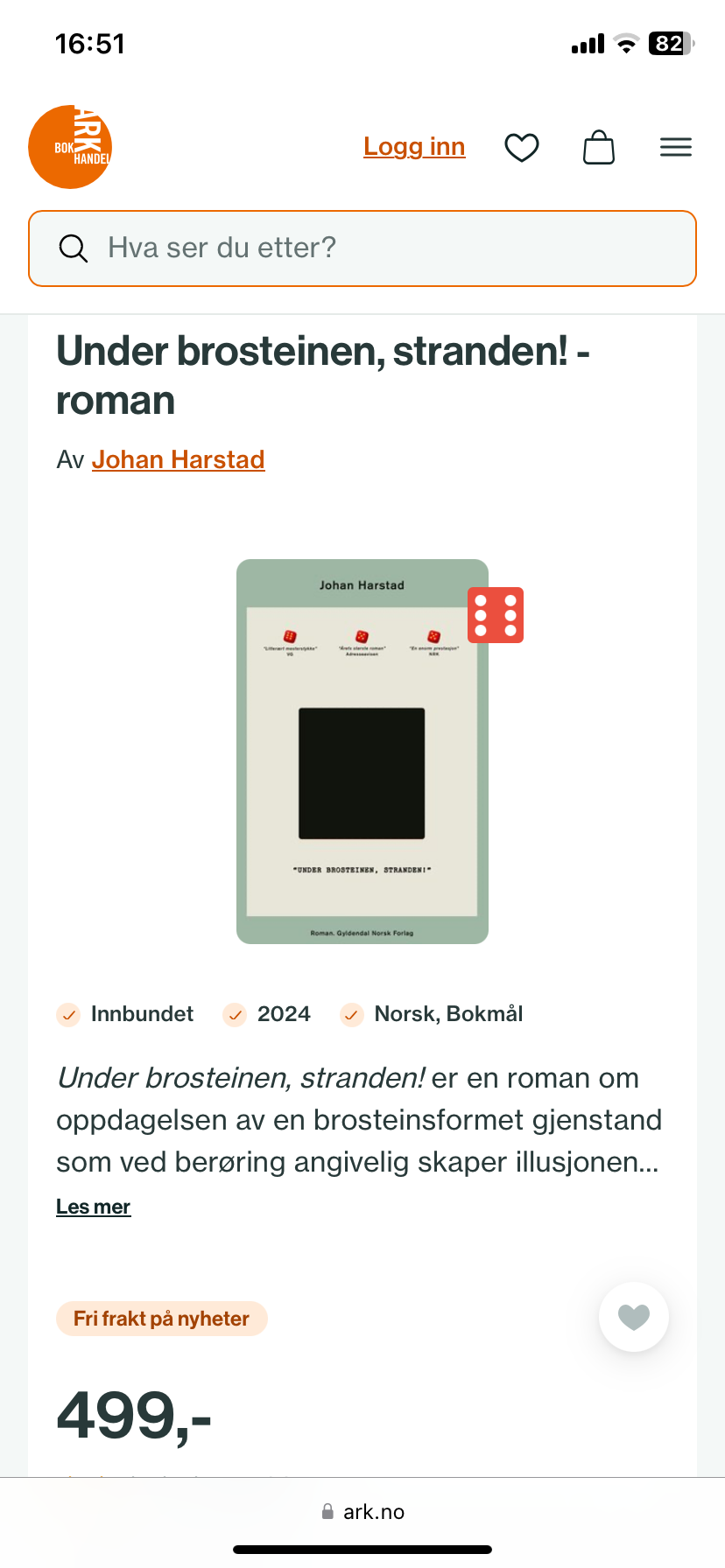 Under brosteinen, stranden! - Johan Harstad | FINN-torget
