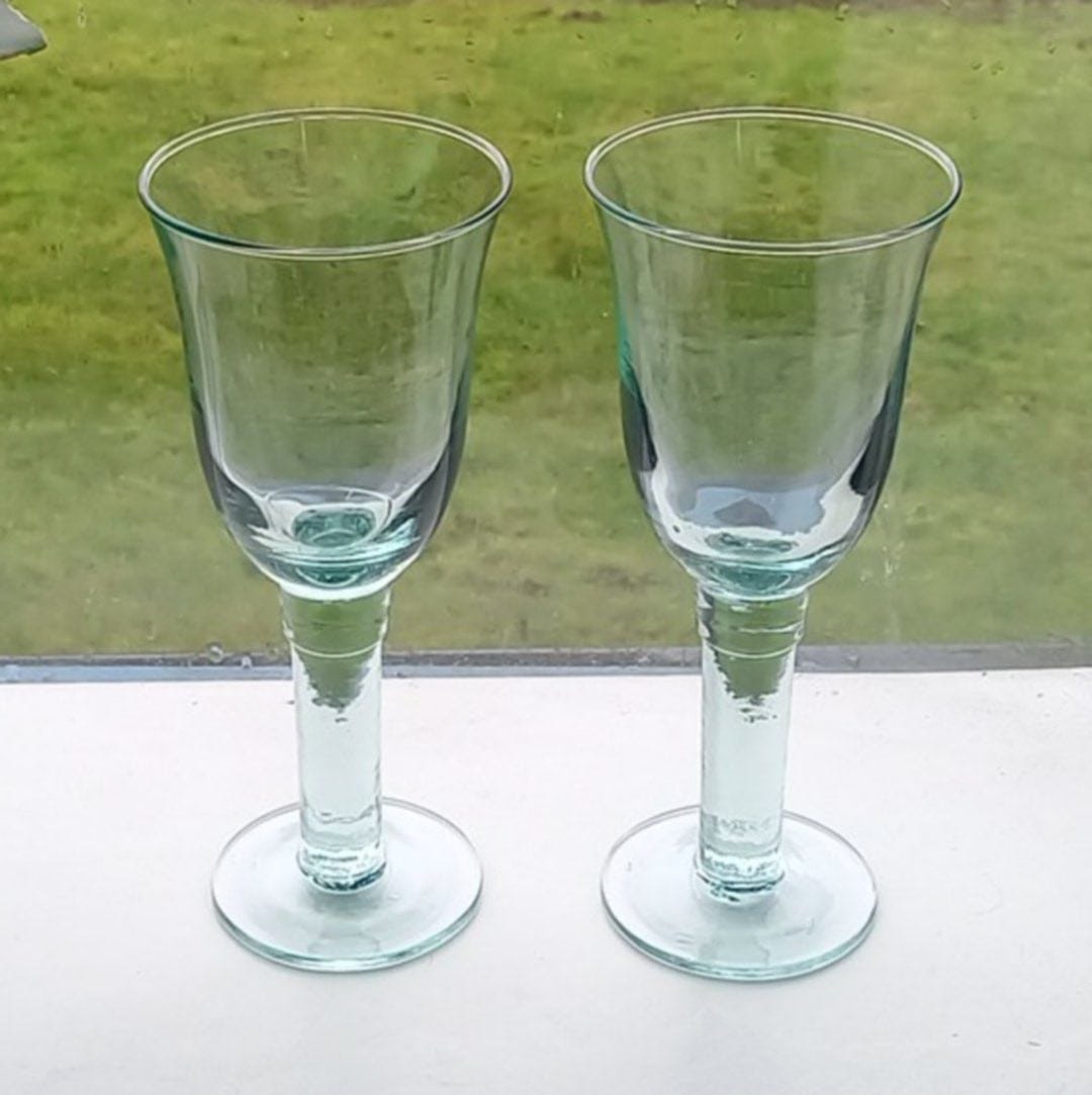 2 stk - glass - vinglass - telysholder - vintage! | FINN-torget