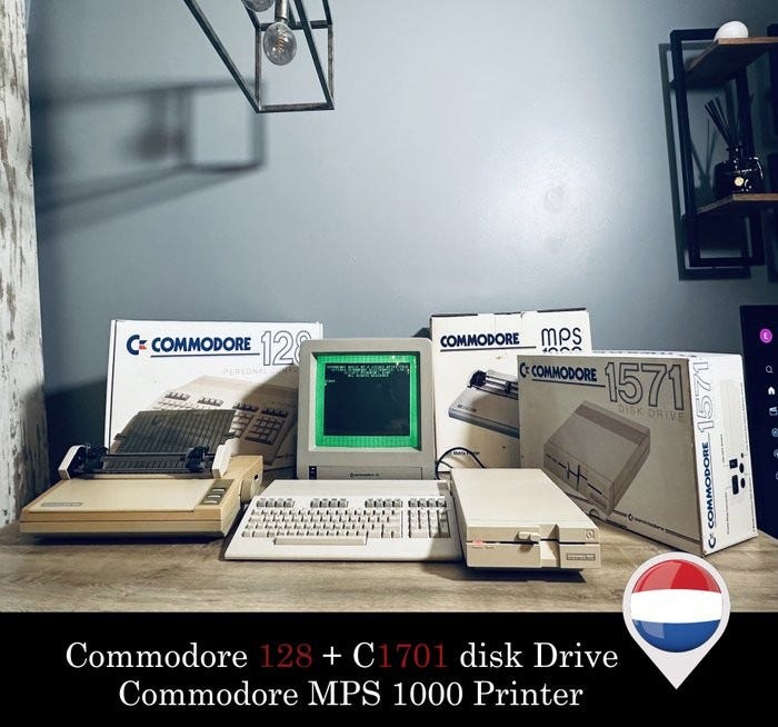 Commodore 128 Computer + Commodore 1571 Disk Drive + Commodore MPS 1000 Printer | FINN-torget