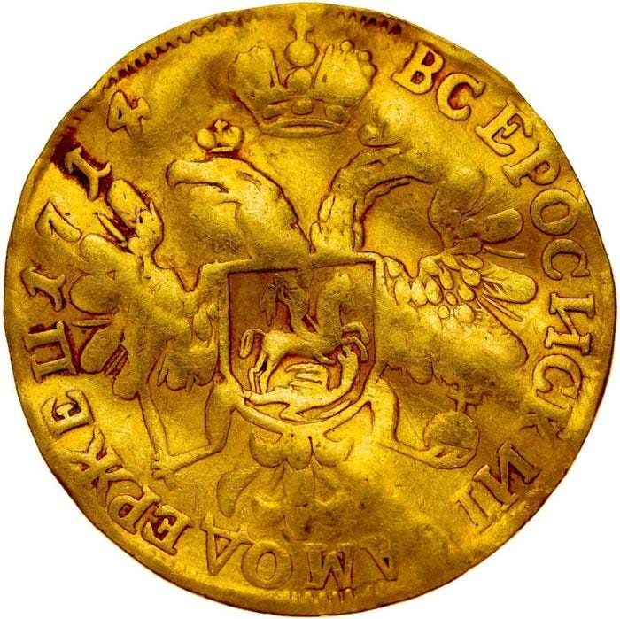 Russland. Emperor Peter the Great (1699-1725). 1 ????????? / Ducat 1714 ...