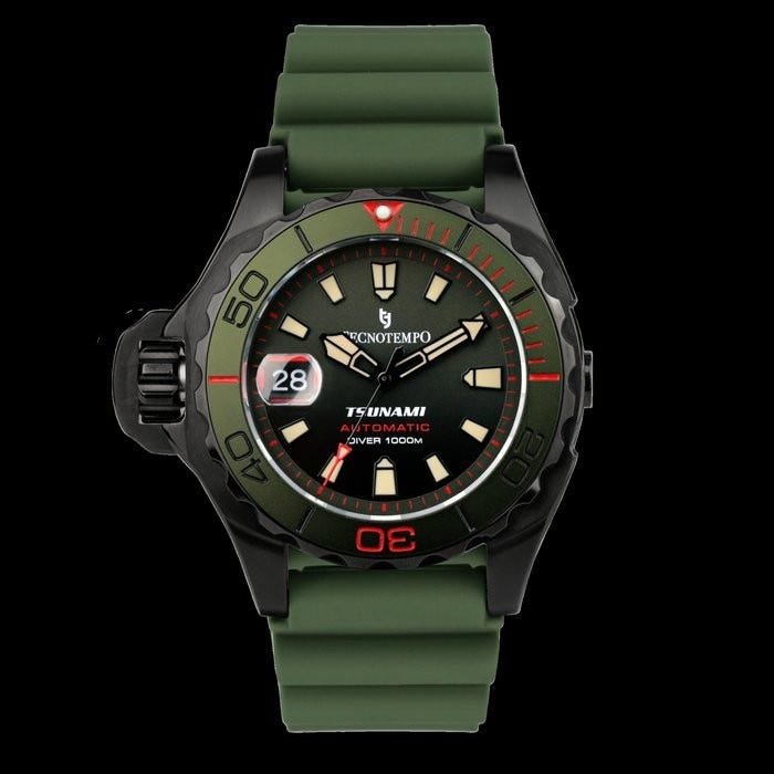 Tecnotempo - Professional Diver 1000M "Tsunami" - Limited Edition - - TT.1000TS. | FINN-torget