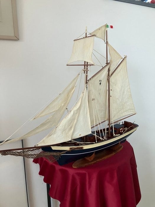 seilskip 2-master Horizon RO-9 96 cm - Bomull, Tre, tau- Seilyacht ...