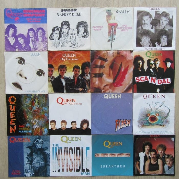 Queen - 16 Beautiful Queen Singles - Flere titler - 45 RPM 7-tommers ...