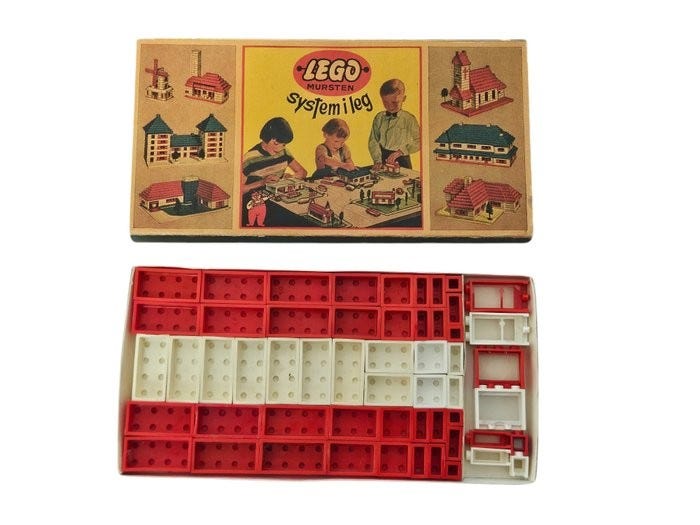Lego - Vintage - 700/6 - Allereerste Lego Mursten 700/6 set uit 1955 ...