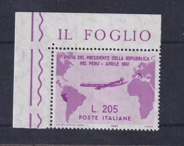 Republikken Italia 1961 - Conger Pink Ny MNH | FINN-torget