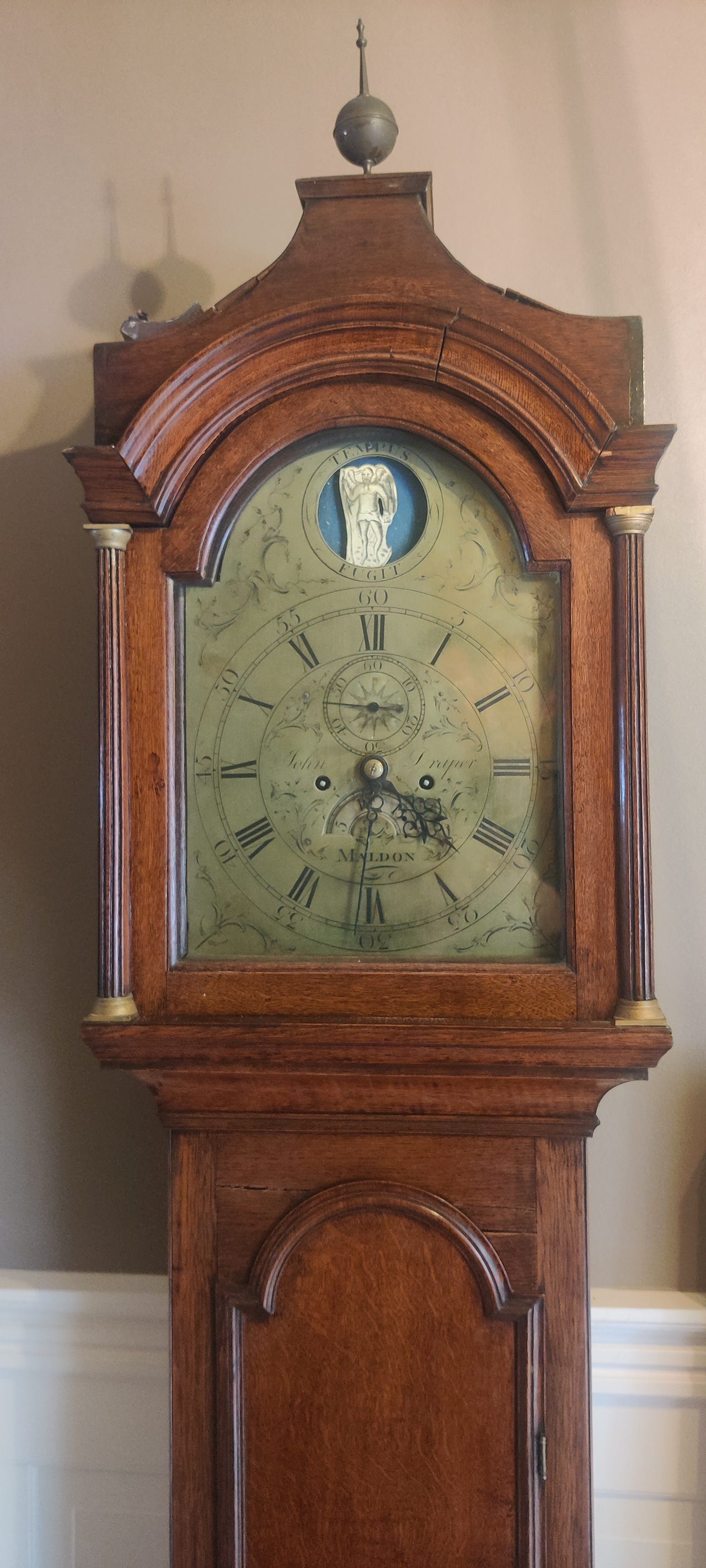 Gulvur, ca 1750, John Draper Maldon, 225cm høy | FINN-torget