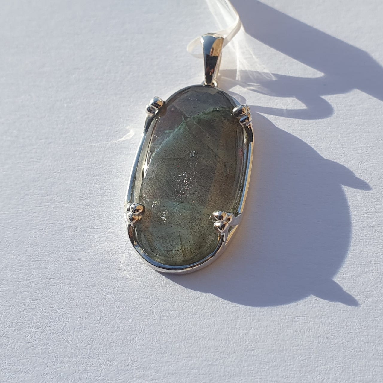 Labradoritt Labradorite 25ct Silver 925 Sølv Solitaire Pendant Anheng ...