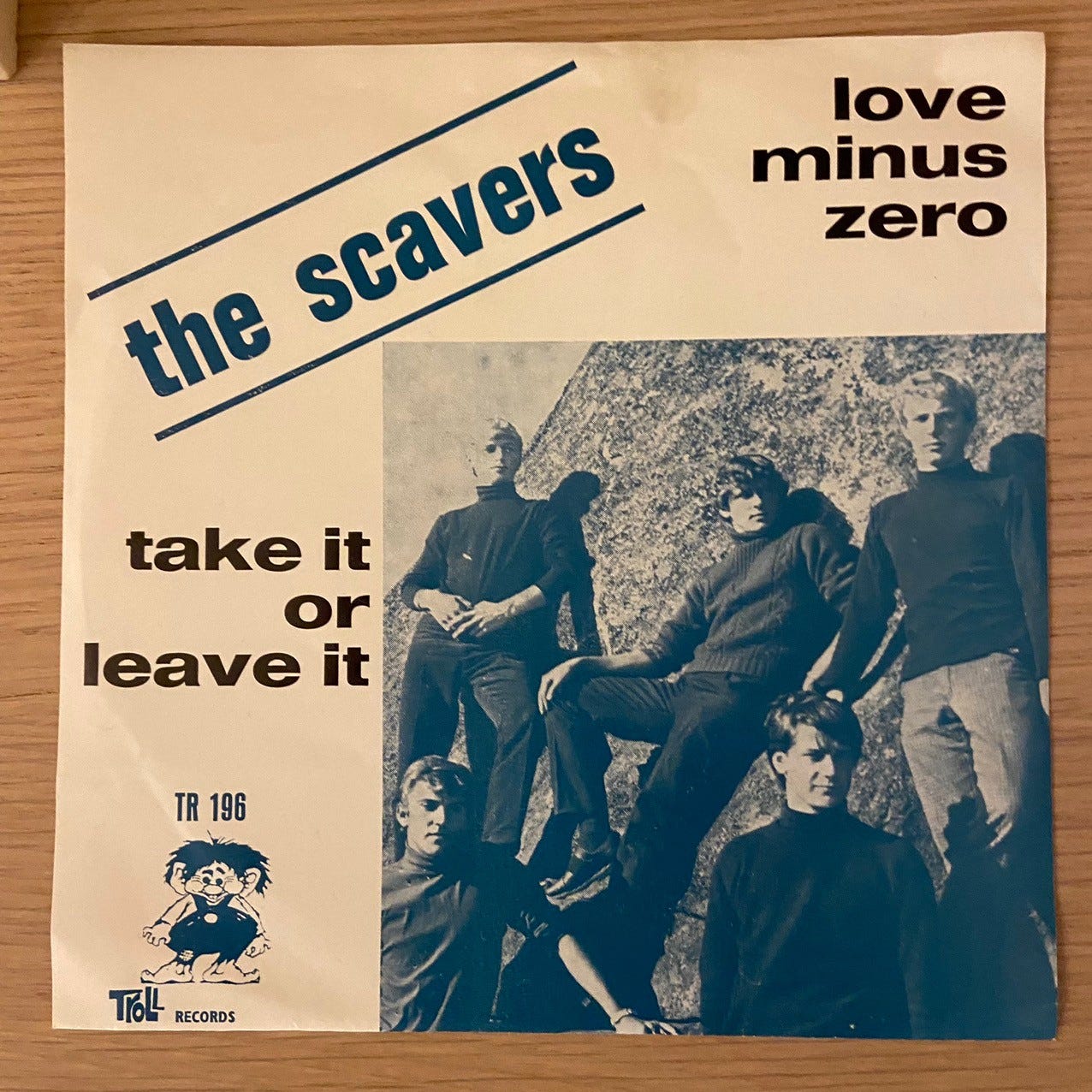 THE SCAVERS TROLL TR 196 Love minus zero Vinyl Single ( Bob Dylan ) 60 ...