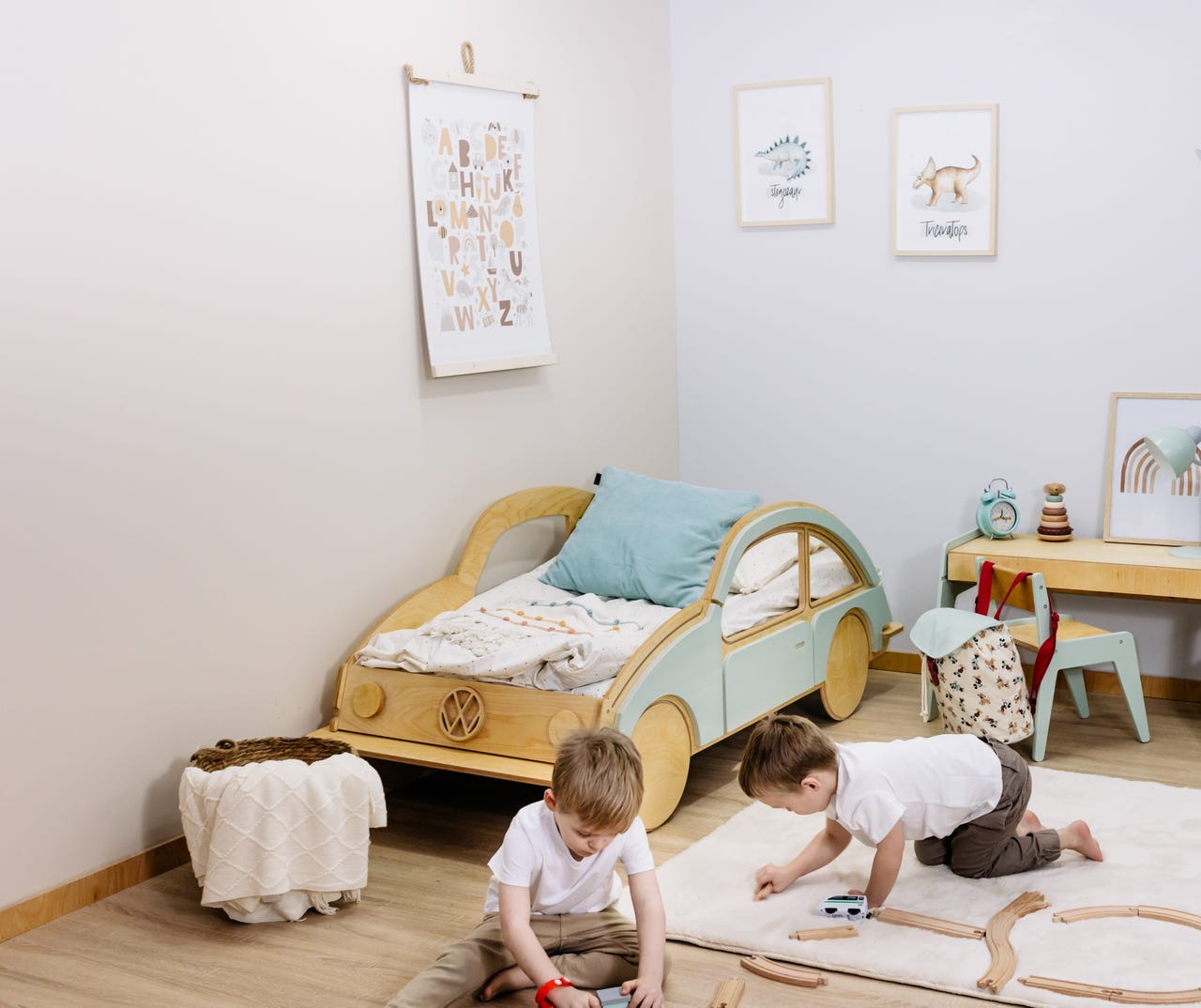 montessori bil seng i tre barneseng 70x140 lav seng juniorseng bilseng ...