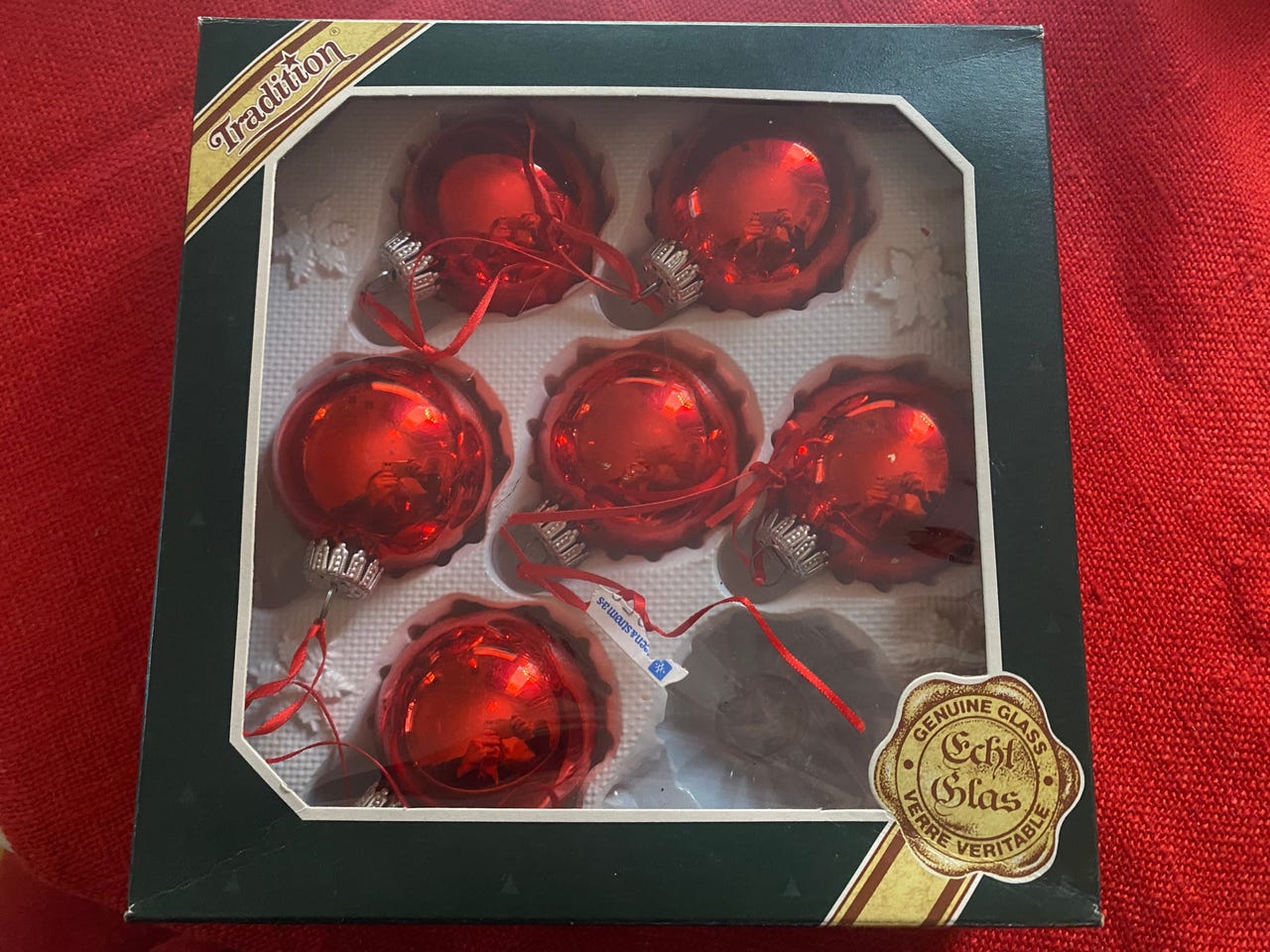 GLASS Juletrekuler røde retro Ø6 cm og Ø5cm | FINN-torget