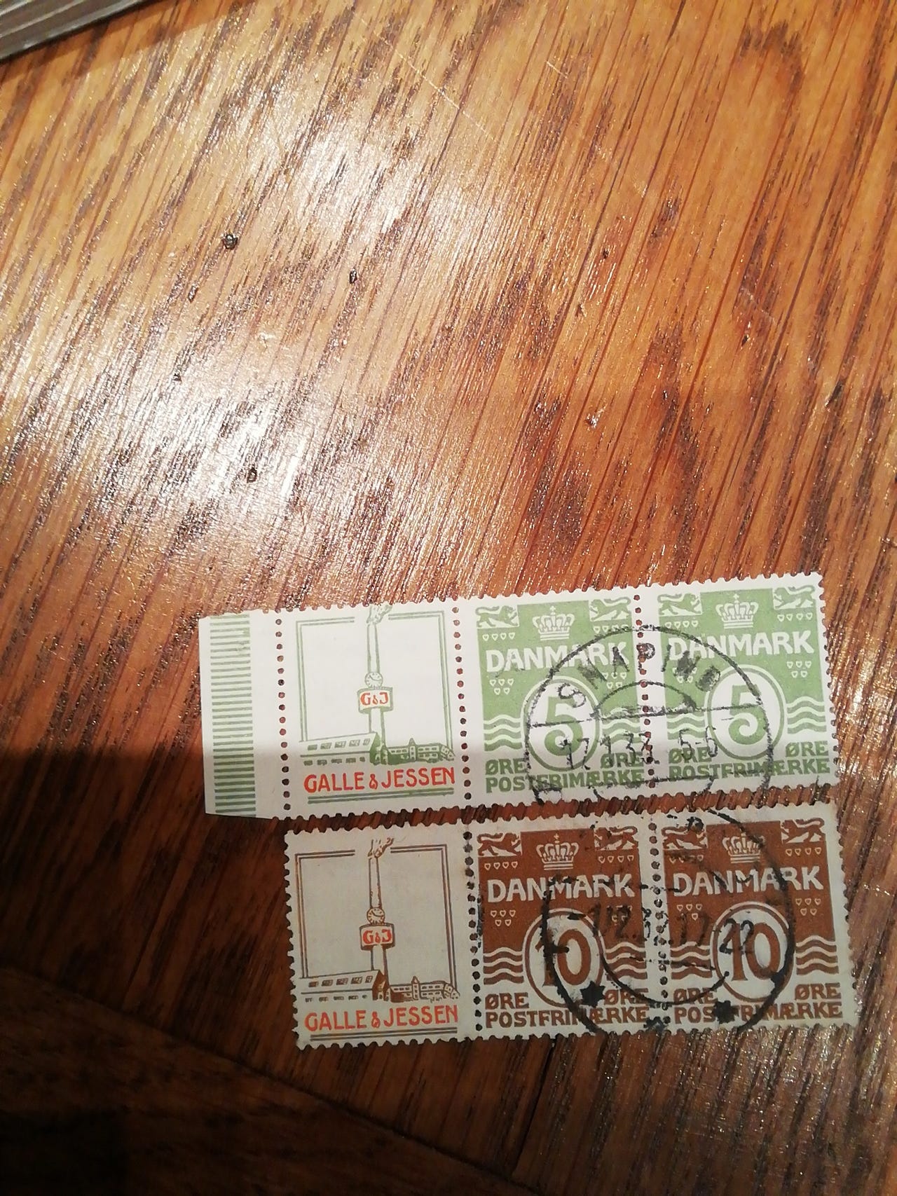 Danmark reklamemerke nr 43 og 44 stemplet | FINN-torget