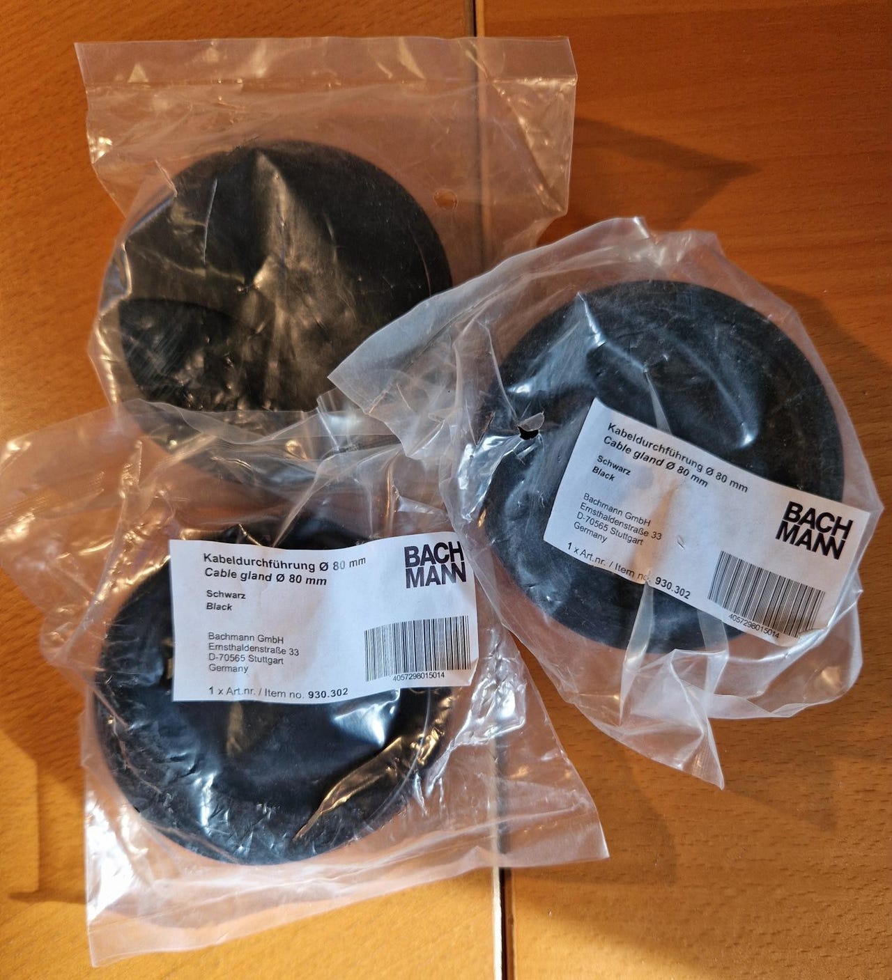 Bachmann Loop Round - Kabelgjennomgang - 3 stk - Fabrikknye - Sorte ...