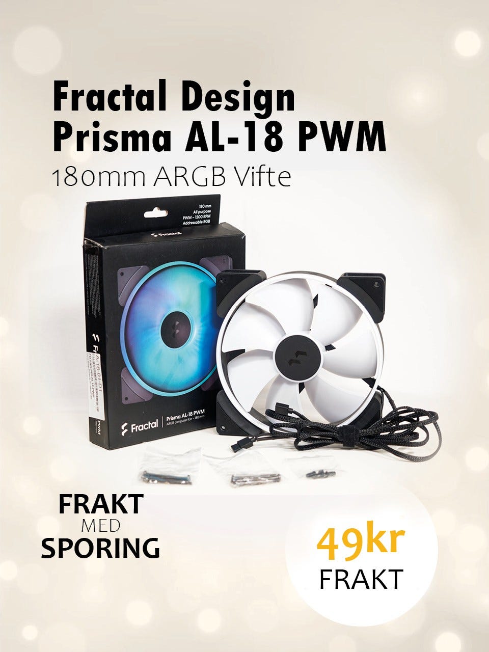 Fractal Design Prisma AL-18 | 180mm ARGB Fan (FD-FAN-PRI-AL18-PWM ...