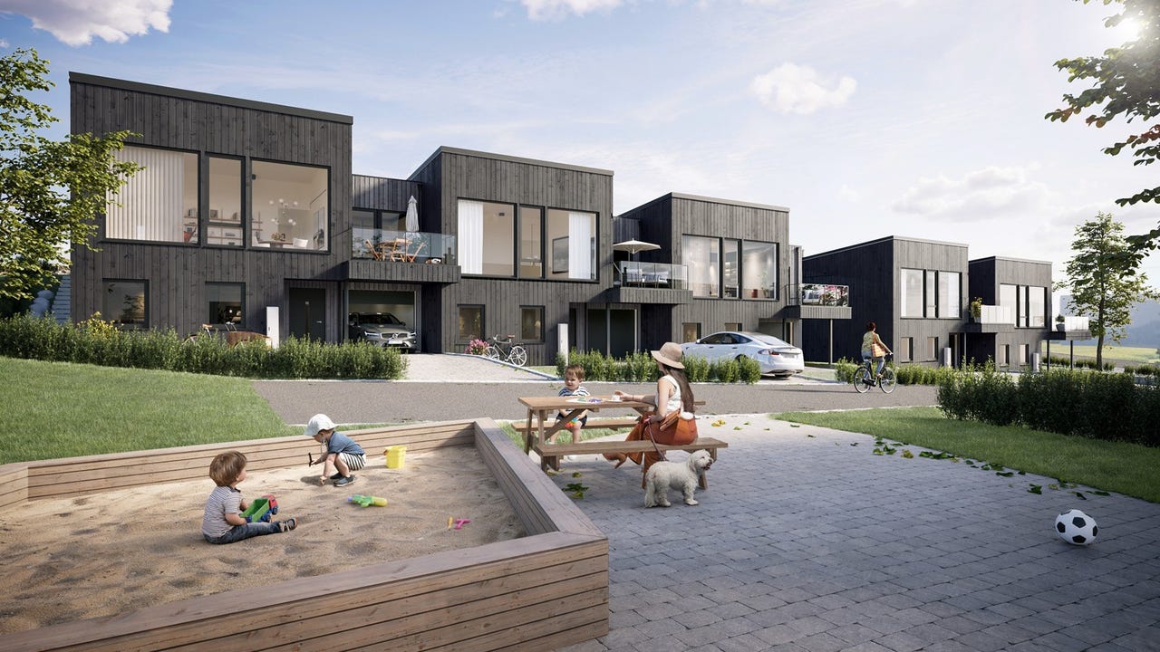 Vedafjell | KUN ETT IGJEN!| Moderne rekkehus | Kjøkken og stue på over ...