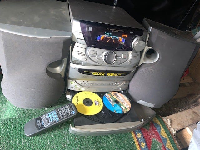 Mini Stereo Rack Kenwood RXD-551 3xCD Player + Tape + Radio 2x 3 Veis ...