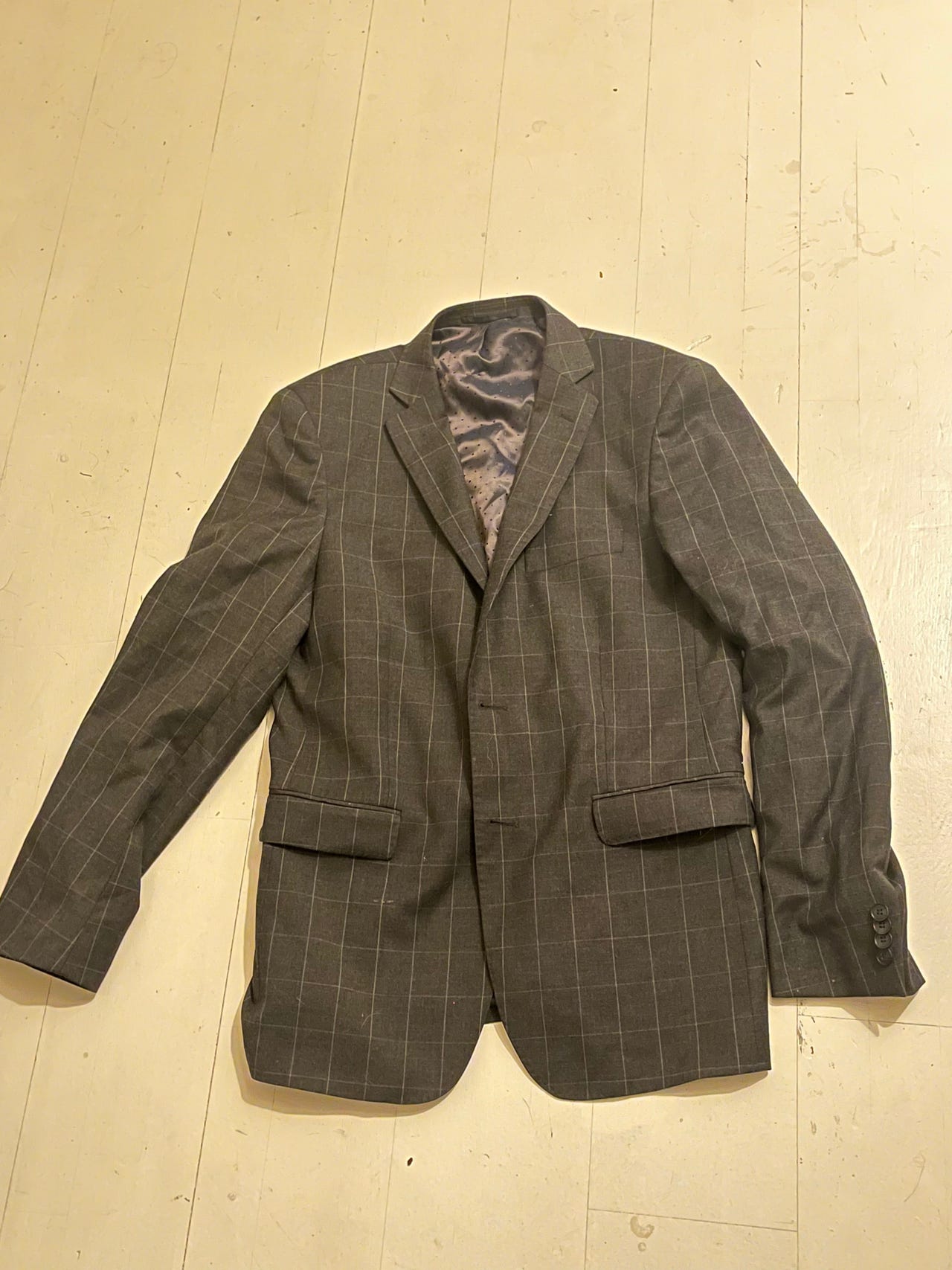 Dress grå med rutete mønster. Slim fit. | FINN-torget