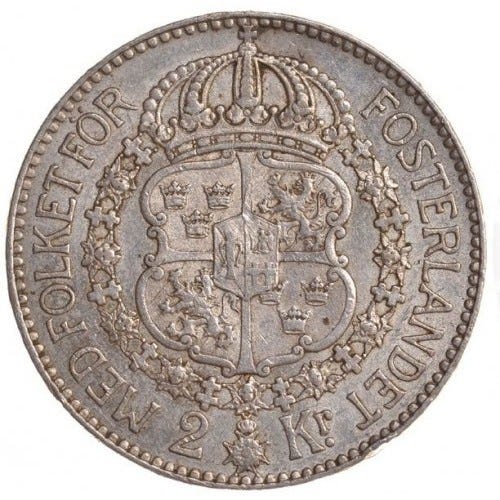 Sverige 2 Kronor Mynt 1915 Sølv | FINN-torget