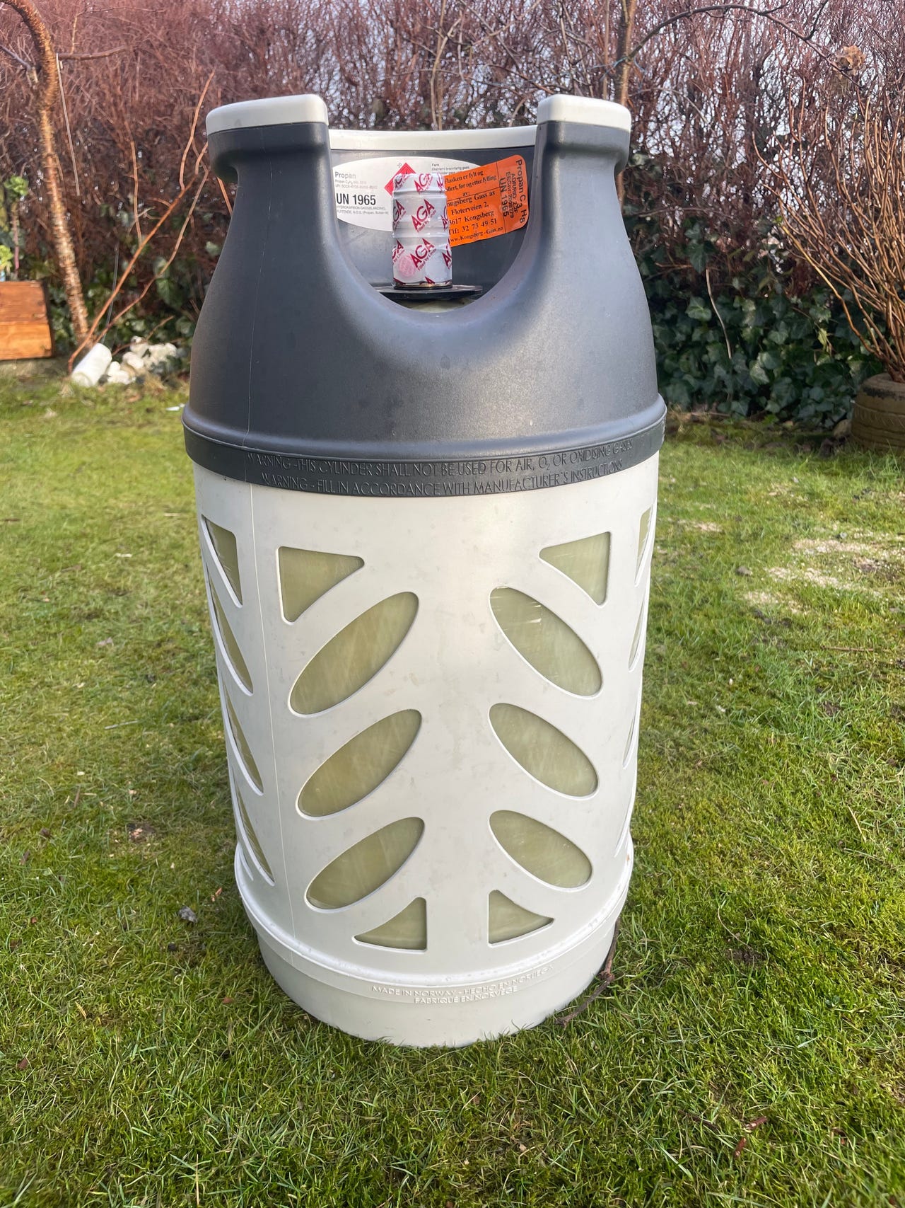 Gassflaske 10kg komposit med fult gass.propan gass | FINN-torget