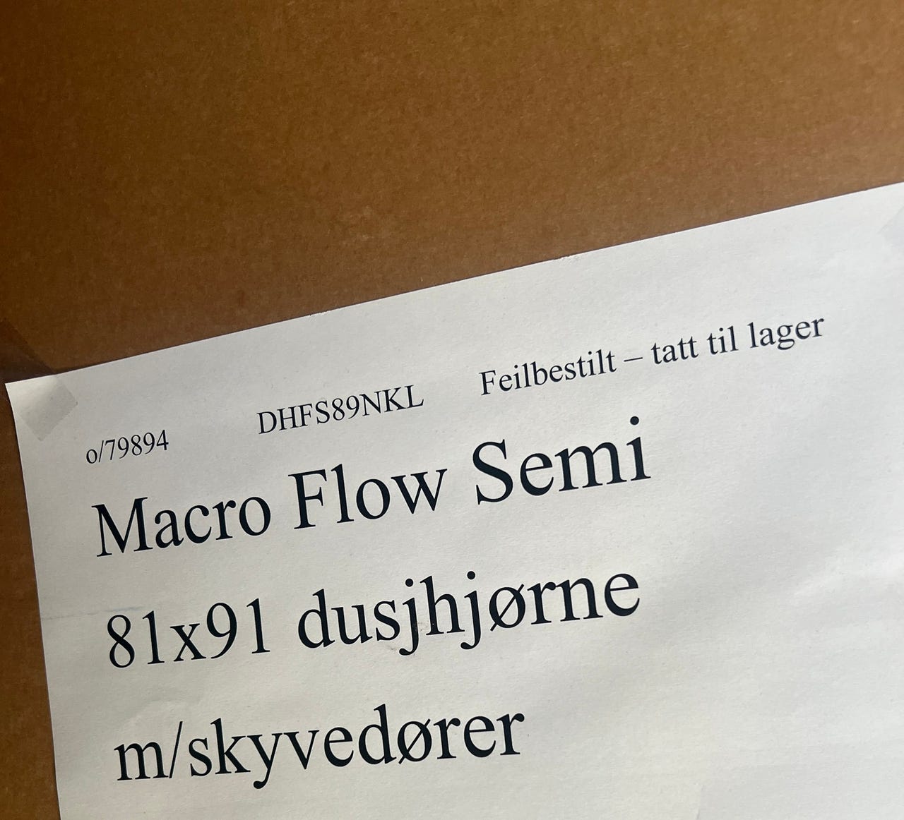 Macroflow dusjhjørne, kr 2500 . kan leveres i Oslo området | FINN-torget