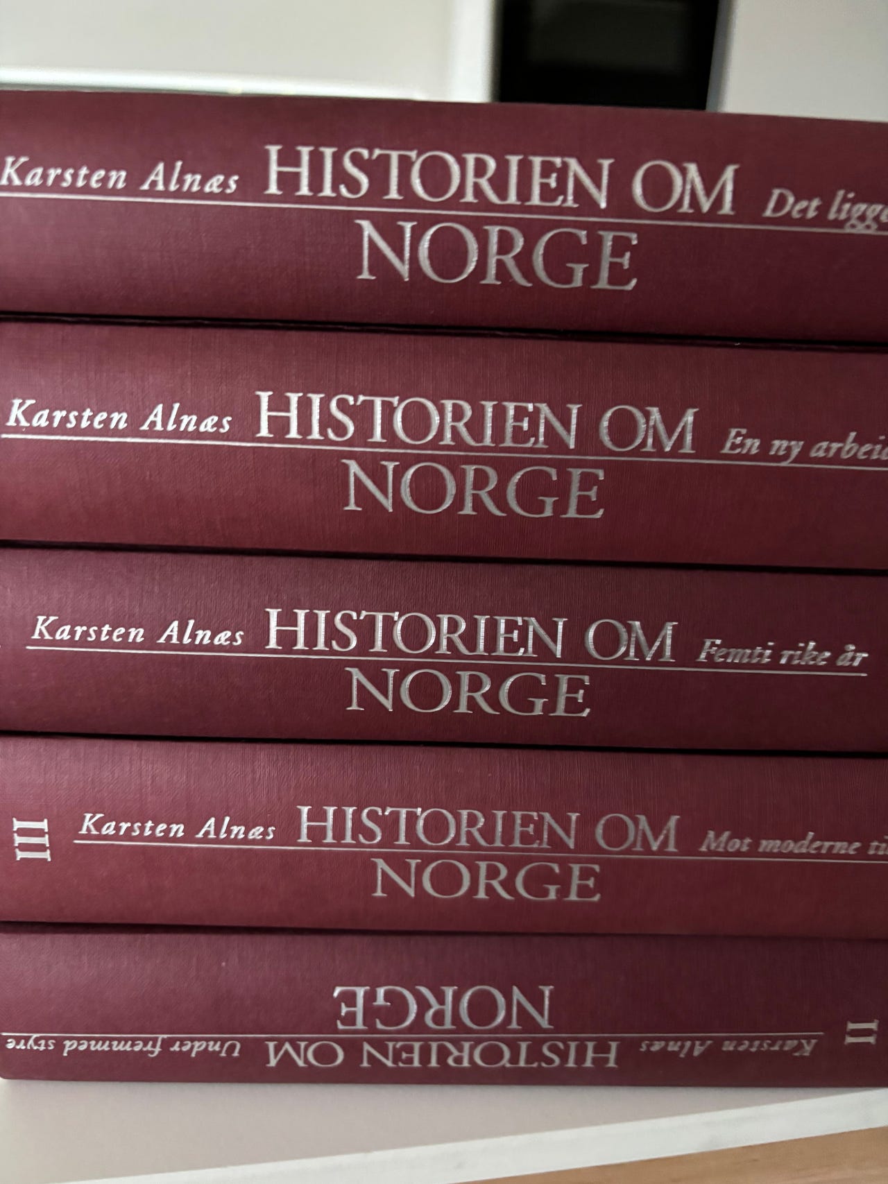 Historien om Norge 5 innbundne bøker Karsten Alnæs | FINN torget