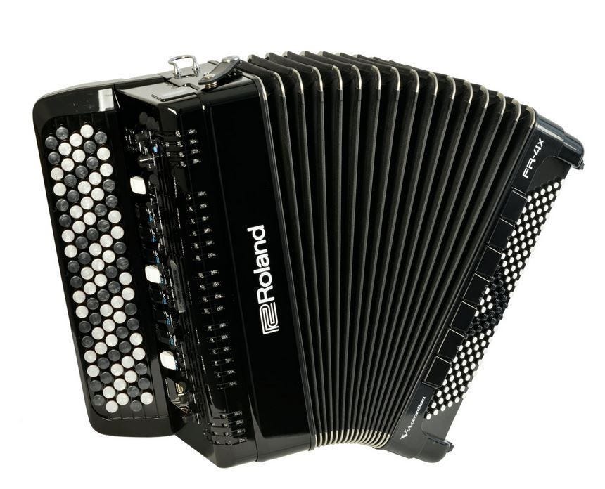 Roland FR-4XB BK brukt knappespill sort v-accordion med bag | FINN-torget