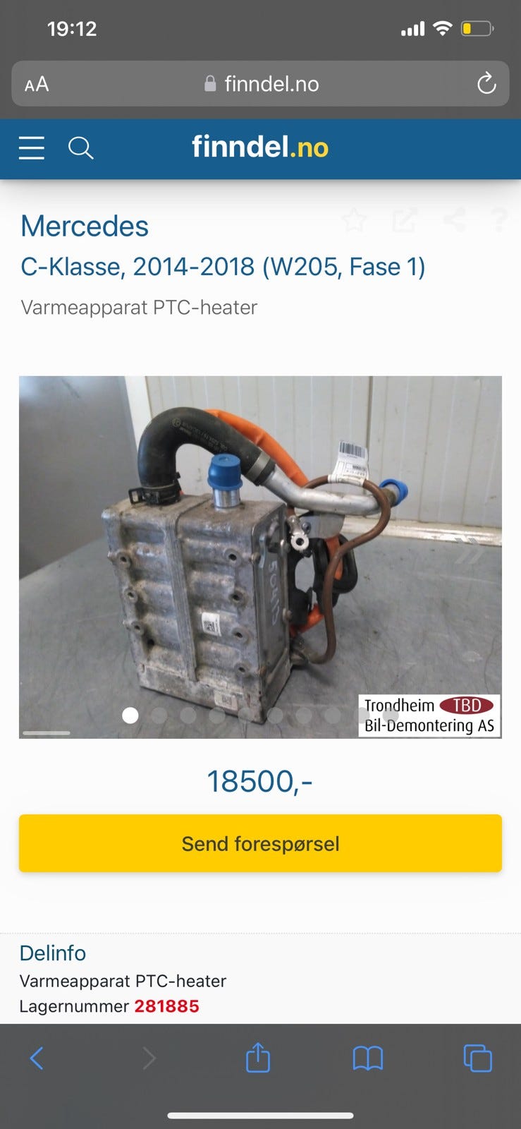 PTC-Heater til Mercedes C350E | FINN-torget